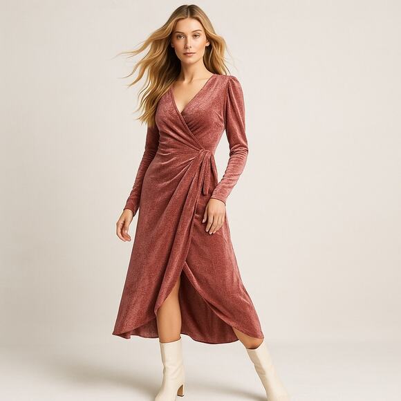 Tanya Taylor | Dresses | Tanya Taylor Laureen Velvet Wrap Dress ...
